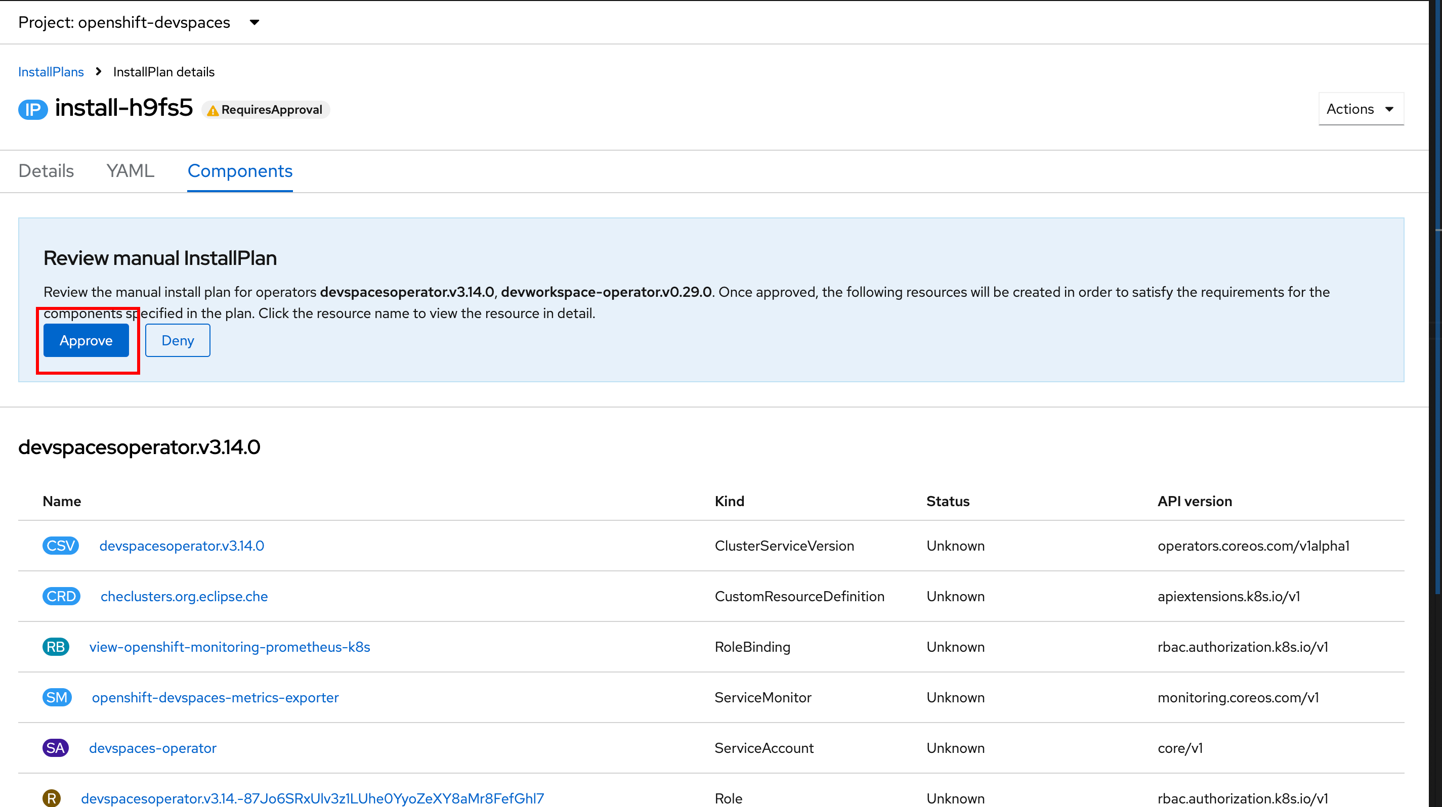 Installation of Dev Spaces Using CLI Tools :: Red Hat OpenShift Dev ...