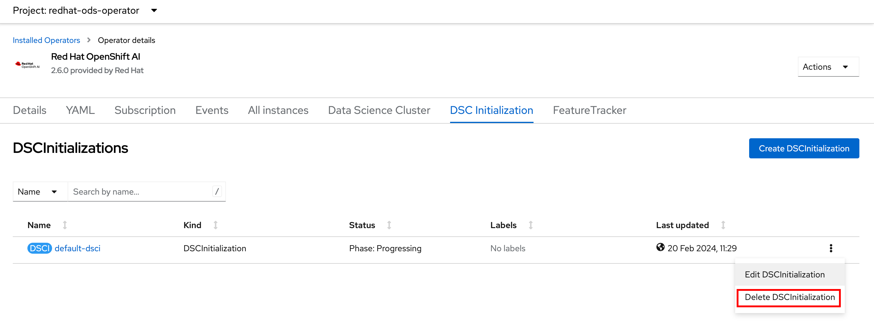 Uninstalling Red Hat OpenShift AI :: Red Hat OpenShift AI Administration