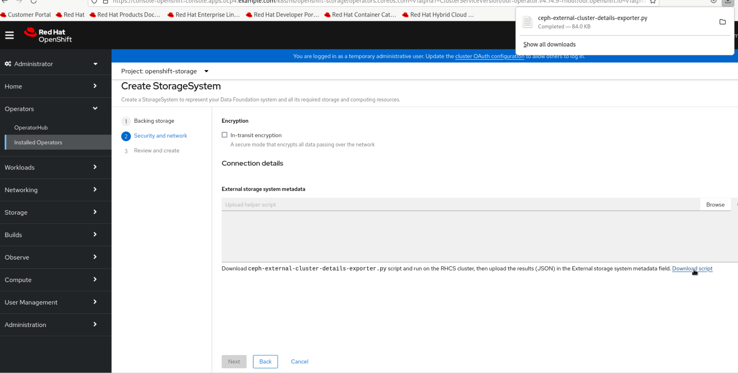 Create ODF StorageSystem :: Ceph Installation and Integration with ...